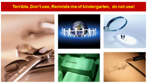 Don't use clip art; leave blank space on the page - Consultant's Mind